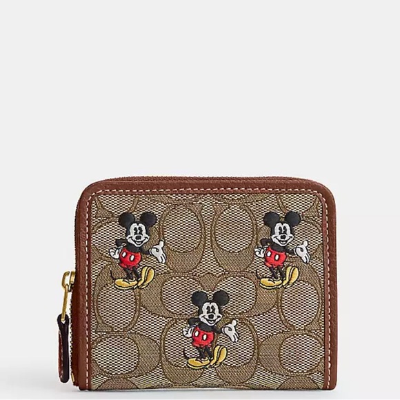 Coach | Bags | Disney X Coach Small Zip Around Wallet In Signature ...